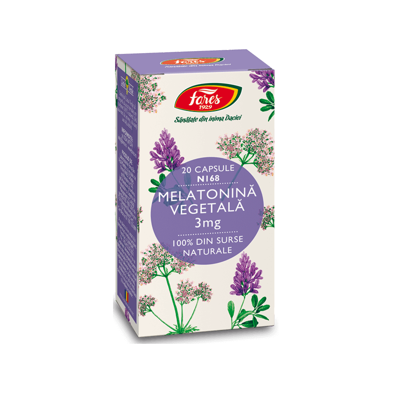 Melatonina vegetala, N168, 20 capsule